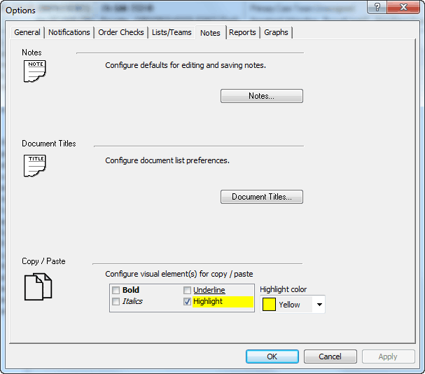 Setting How Pasted Text Will Display to Auditors, Authors, and Cosigners